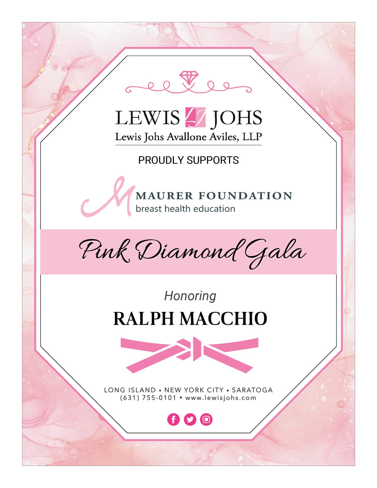 Pink Diamond Gala 2025 | Maurer Foundation