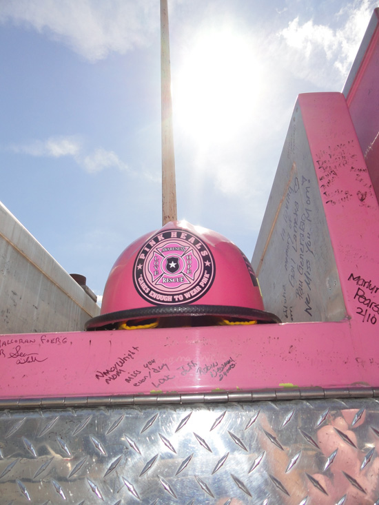 Pink Fire Trucks Raise Over $3000 For Maurer Foundation